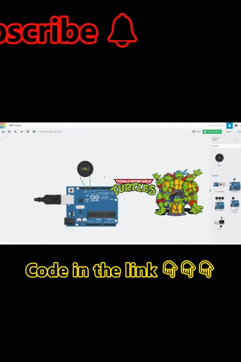 #Arduino Playing TMNT #Ninja Turtles Theme on #Tinkercad #AeroArduino