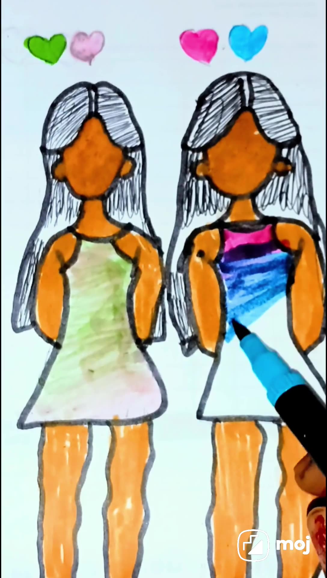 Easy girl drawing
