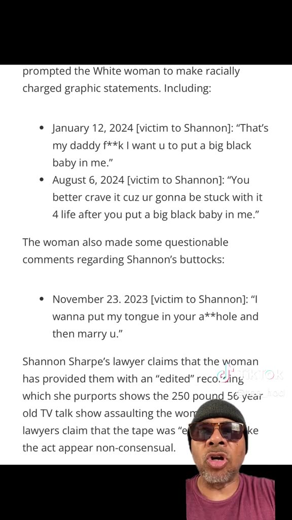 Shannon Sharpe Allegedly CAUGHT ON TAPE R*ping White Girl!