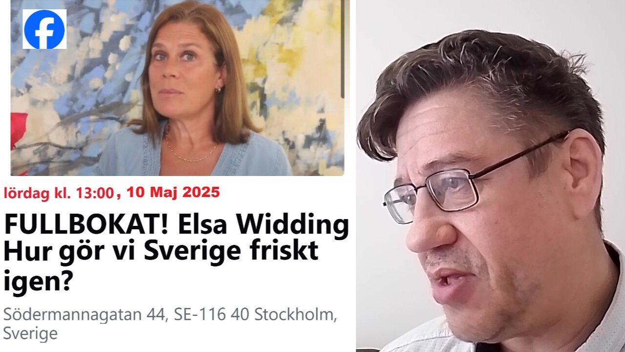 Elsa Widding fullbokat föredrag i Stockholm 10 maj 2025