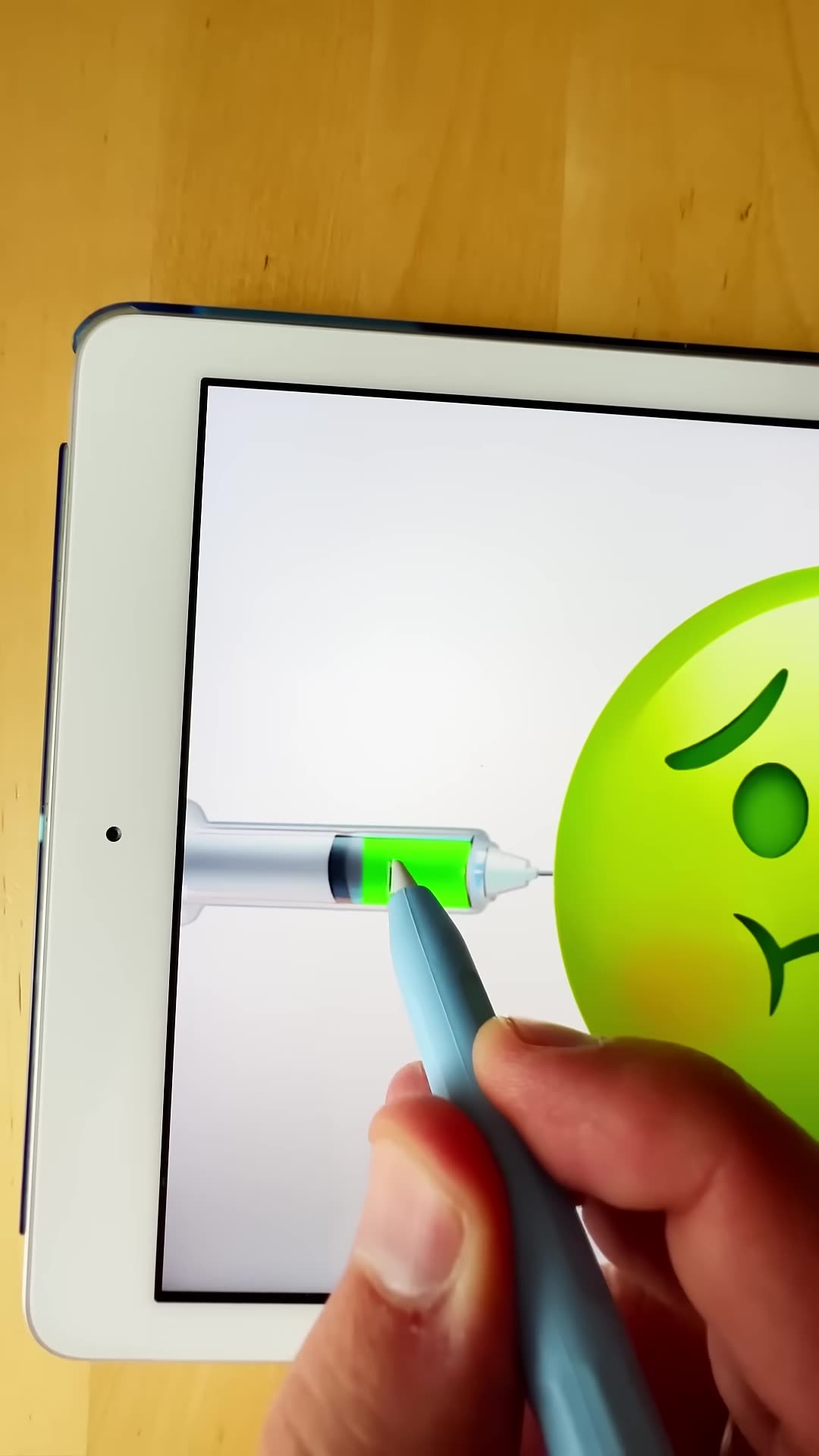 Transformation Nauseated Face Emoji #creative #emoji #procreate