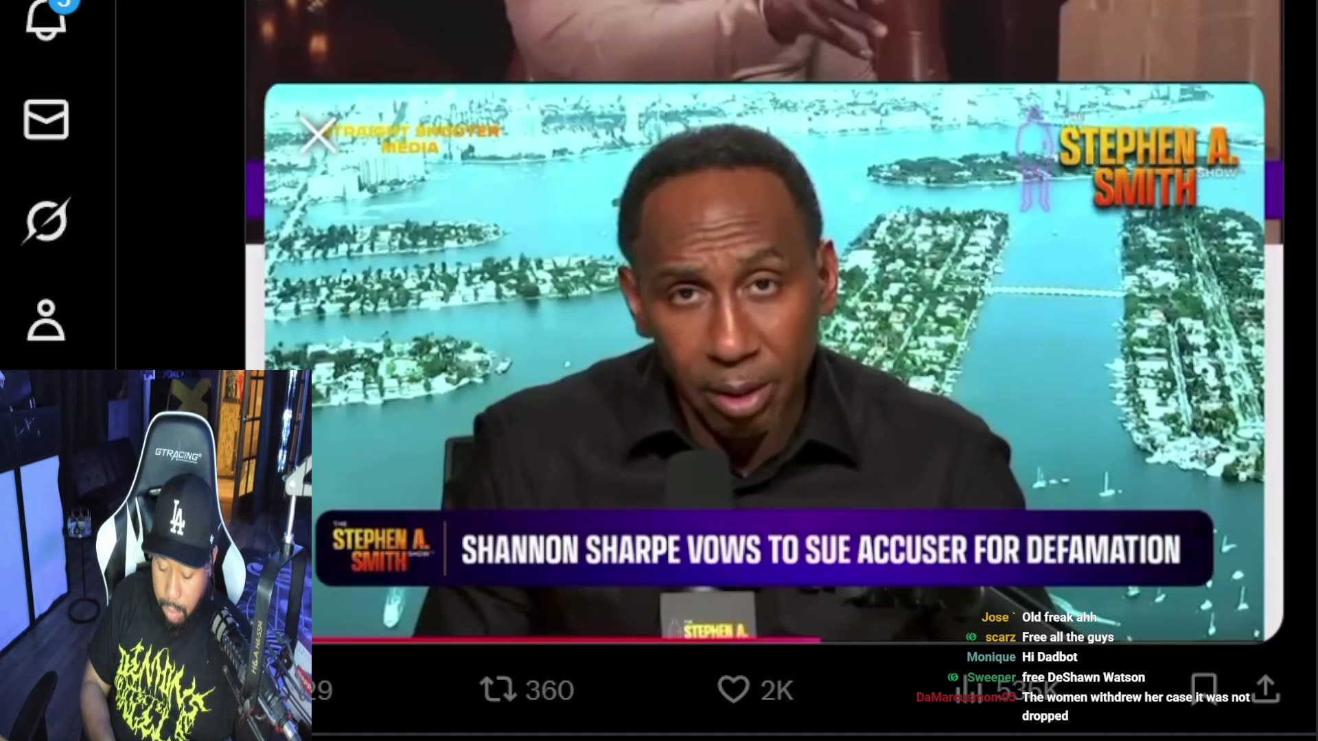 Day 8/30. Shannon Sharpe Over Cooked? Accuser Drops more Audio.' Uzi ...