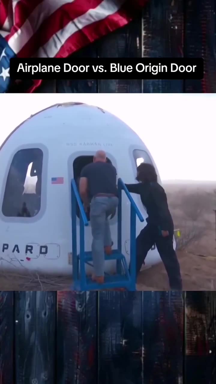 Airplane door vs Blue Origin door..👀