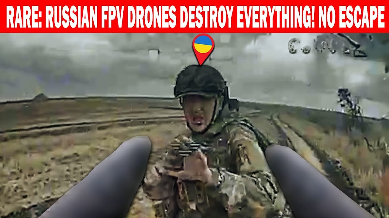 Rare Footage: Russian FPV Drones — No Escape!