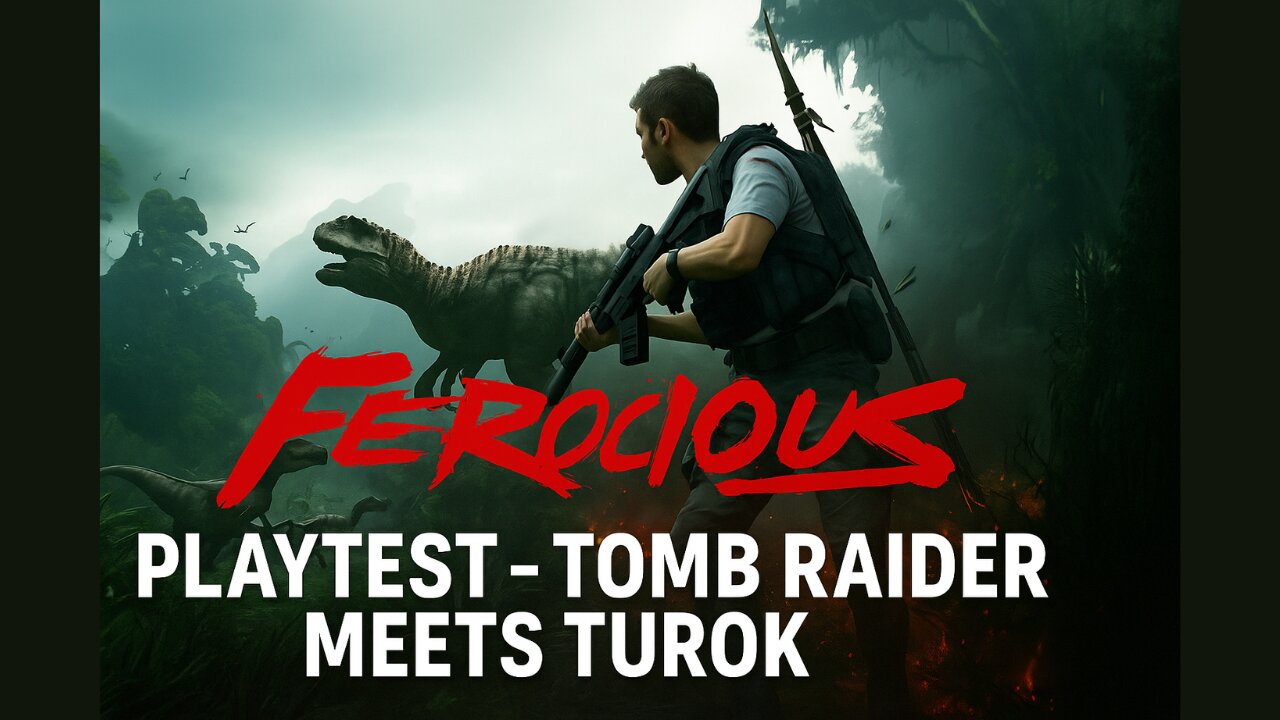 🤯 Control Dinos & Craft WEAPONS! FEROCIOUS Playtest - Tomb Raider Meets ...