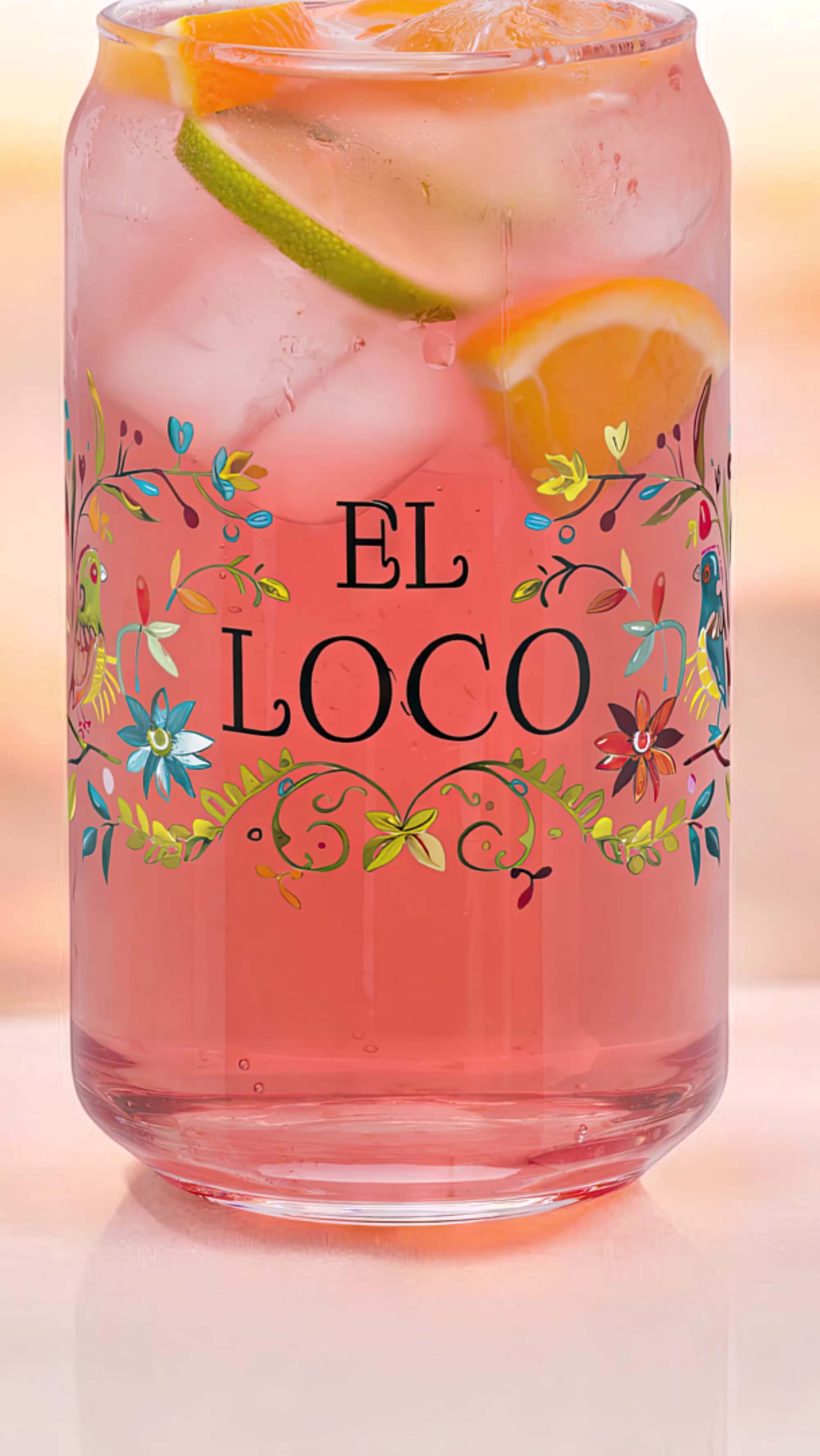Vaso estilo lata El Loco - Arte único para tu hogar u oficina #México #Arte