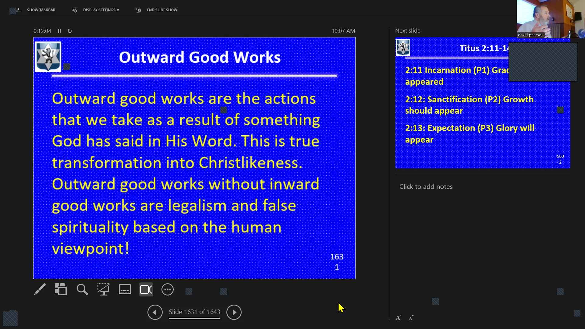 Sunday June 8, 2025 Life of the Messiah 171: Inward and Outward Good Works