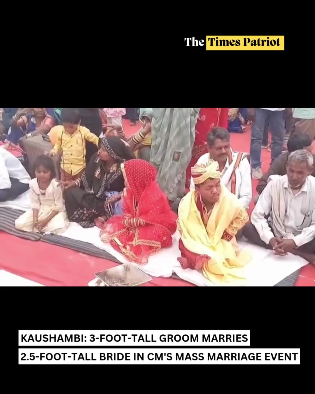 Kaushambi: 3-Foot-Tall Groom Marries 2.5-Foot-Tall Bride in CM's Mass ...