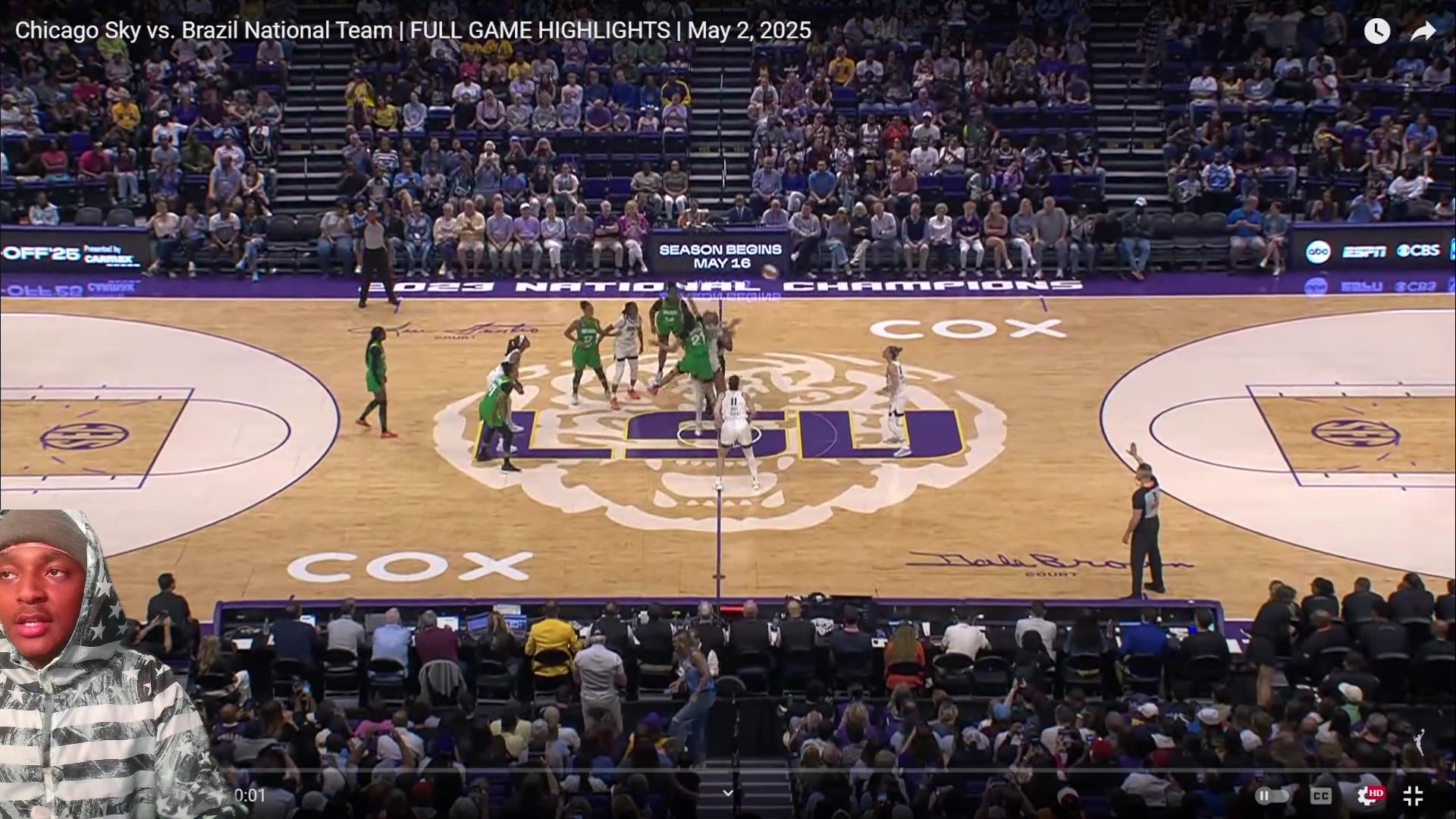 Homecoming Night! Chicago Sky vs. Brazil National Team | FULL GAME ...