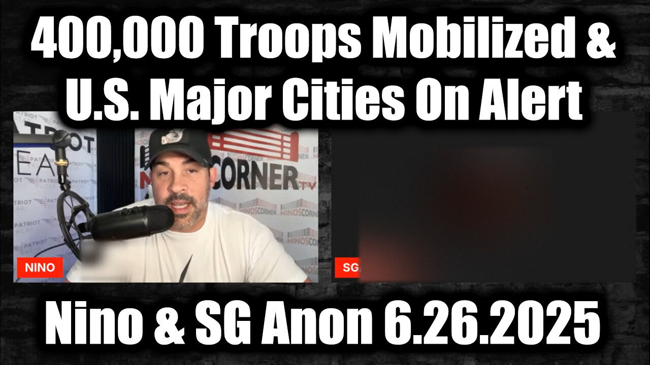 David Nino Rodriguez & SG Anon DIRE WARNING 6.26.25 - EBS Alert!