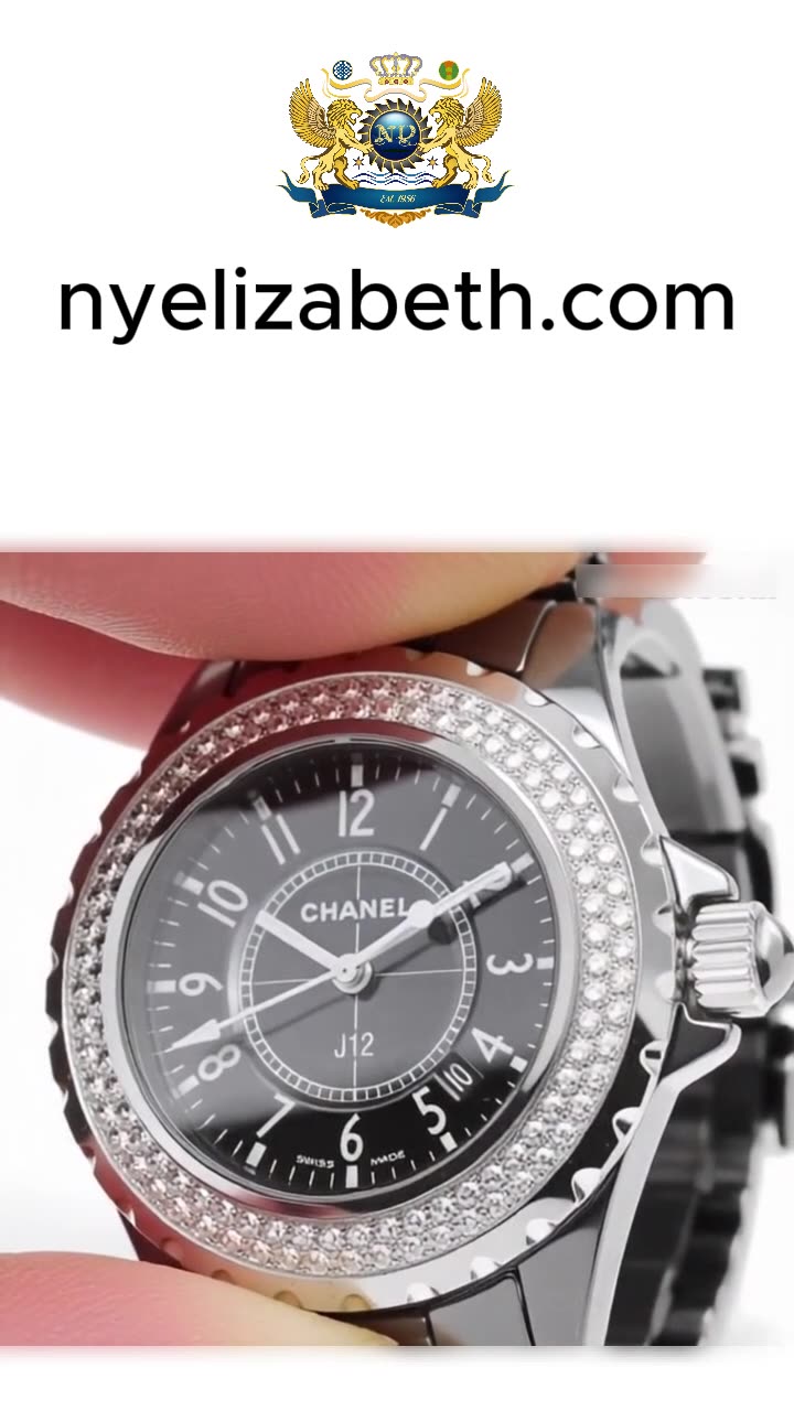 CHANEL J12 Black Ceramic Diamond Bezel Quartz Ladies Watch – Timeless ...