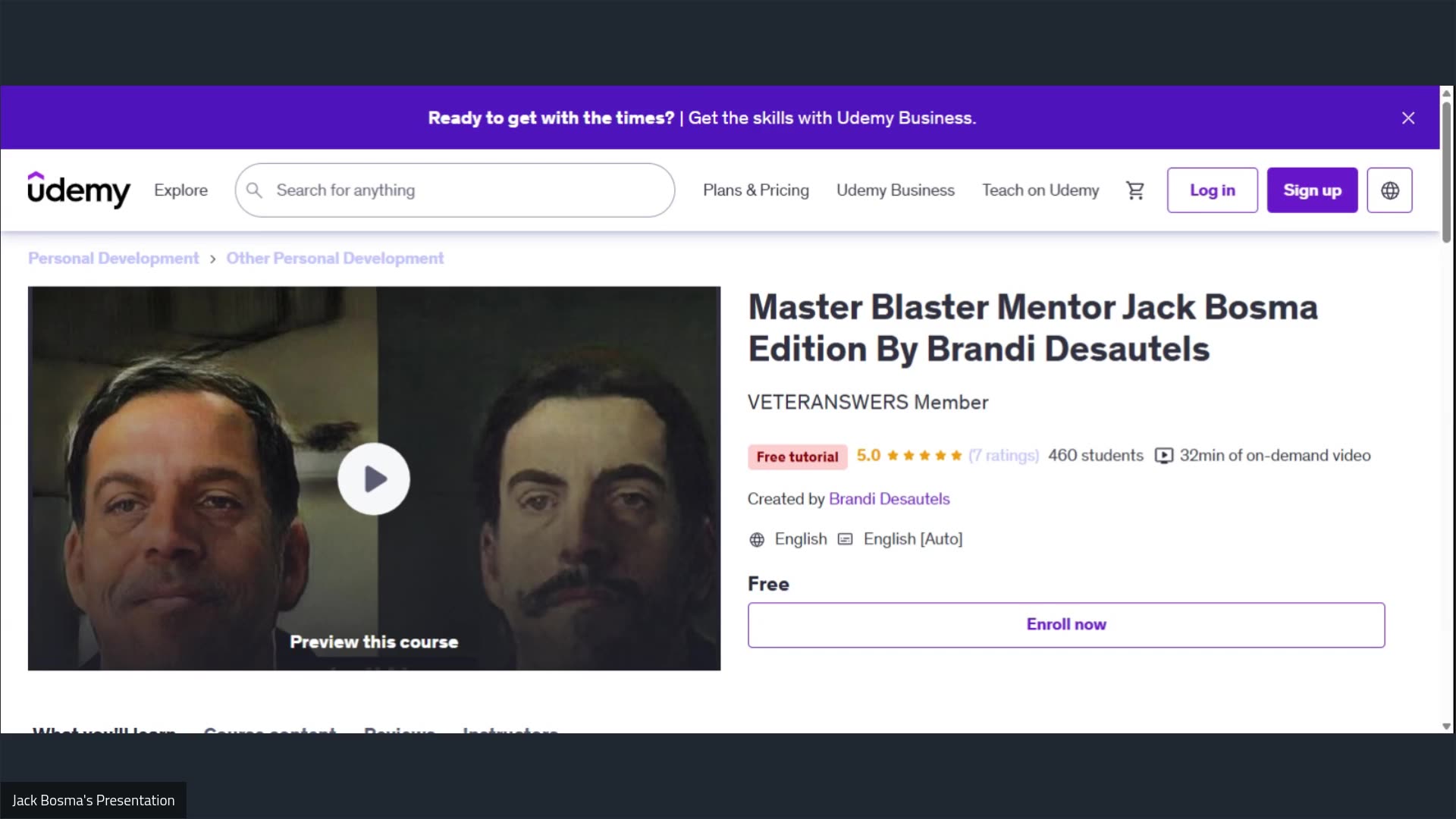 Master Blaster Mentor Jack Bosma Edition