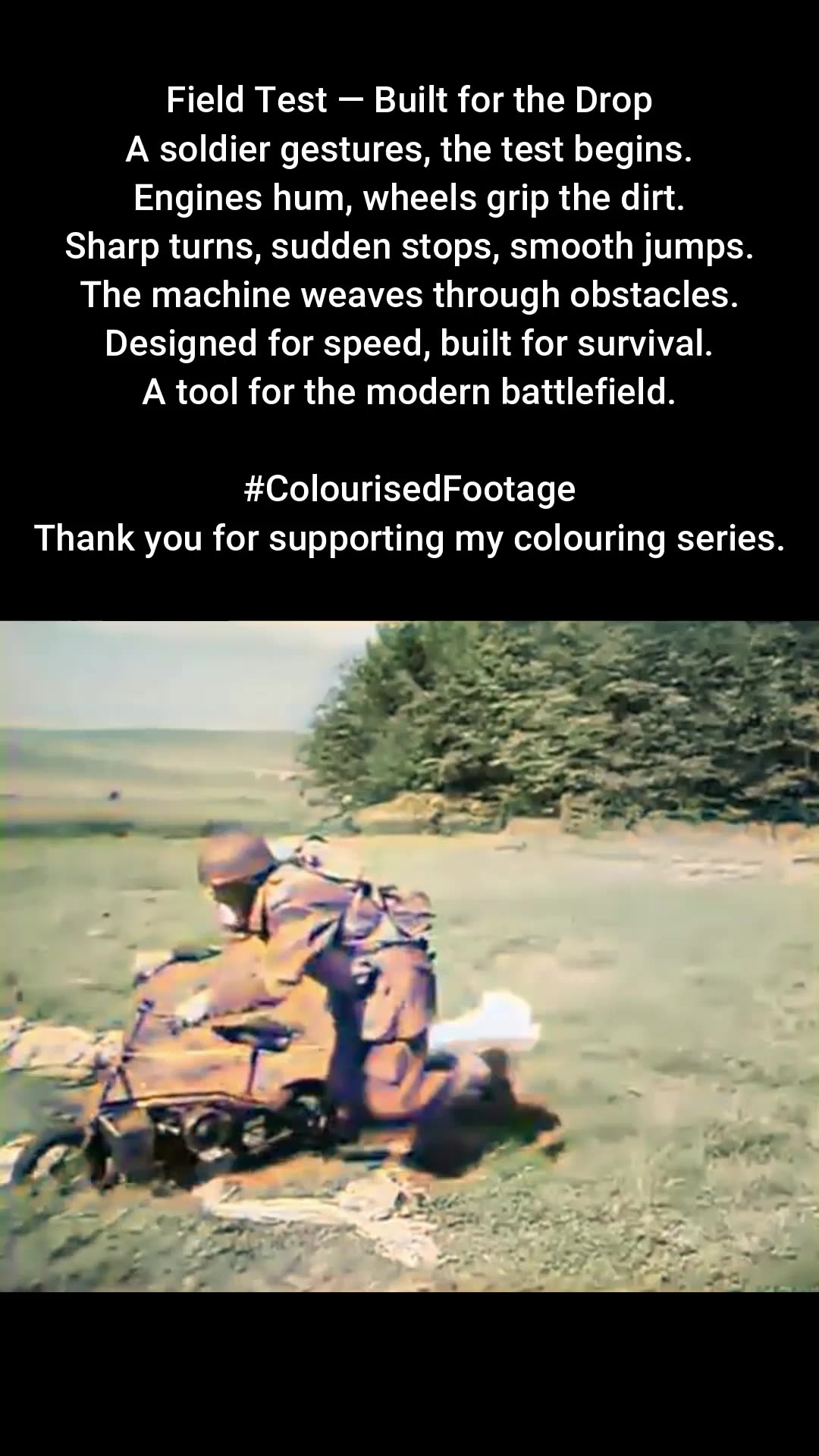 Paratrooper Motorcycle Demonstration #ColourisedHistory
