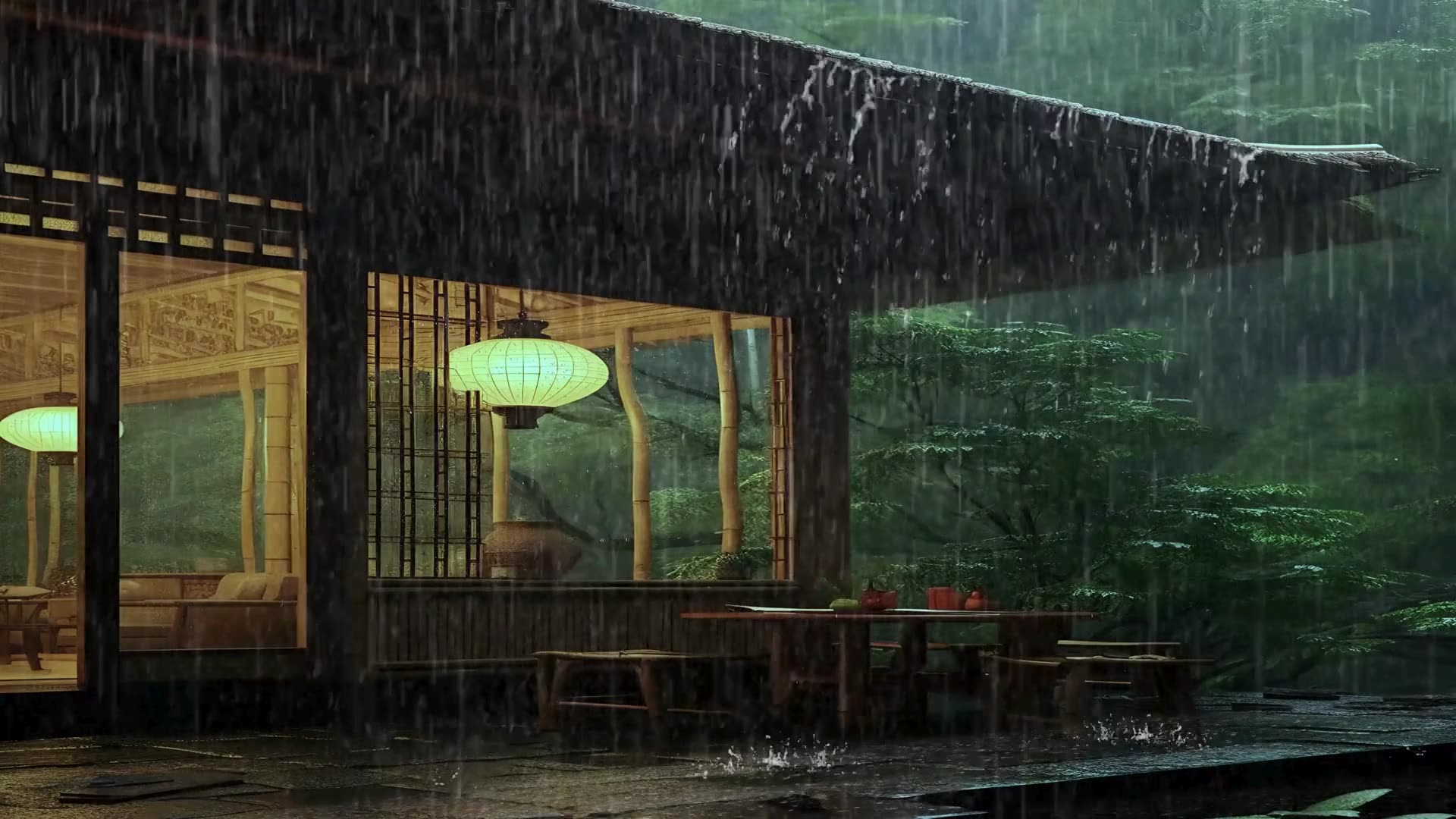 Cozy Wooden House-The soothing sound of rain is the music played by ...