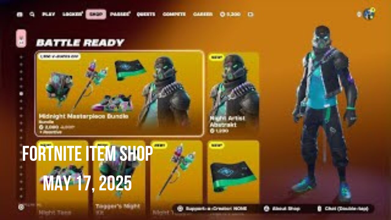 Fortnite Item Shop|May 17, 2025(*New* Midnight Masterpiece Bundle)