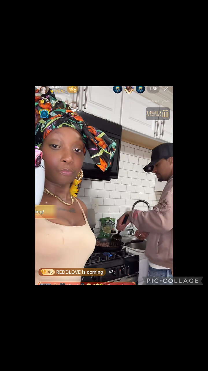 DROSKI GOES OFF ON 21 BAD BIH AFTER SHE THROWS TACO MEAT ON HIM! BIGO LIVE