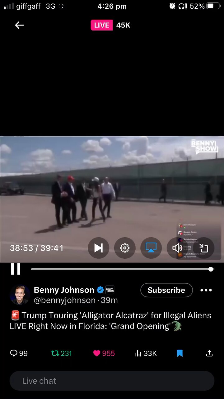 Benny Johnson : Alligator Alcatraz opening 01/07/2025