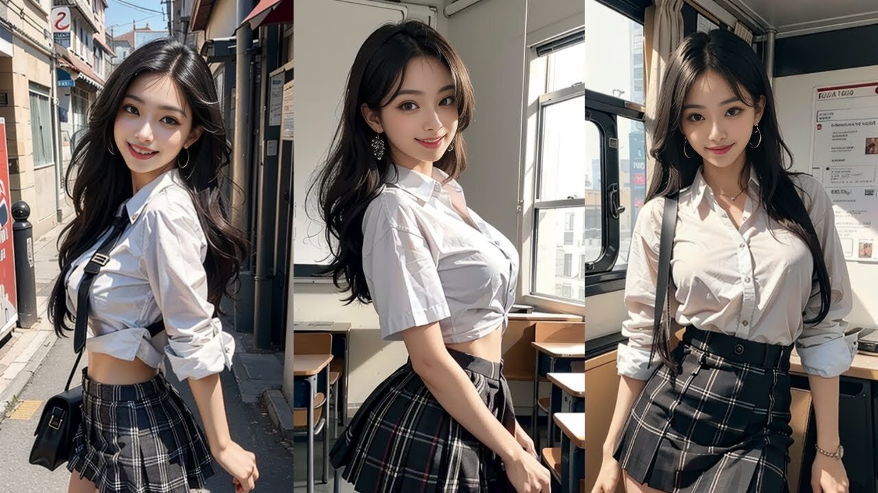 School Girl 4k Ai Lookbook Girl Ai Art Lookbook Model