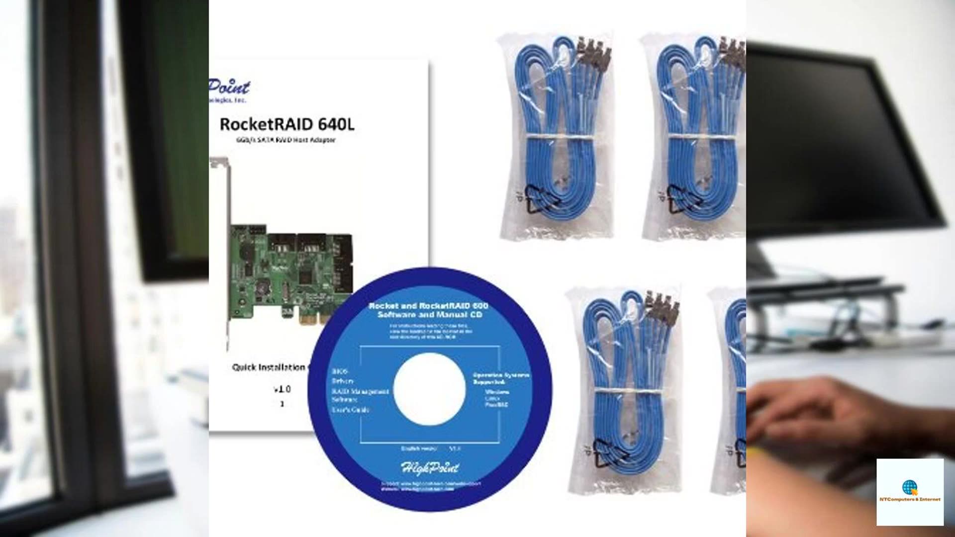 HighPoint RocketRAID 640L Internal 4 SATA Port PCI-Express 2.0 x4 SATA ...