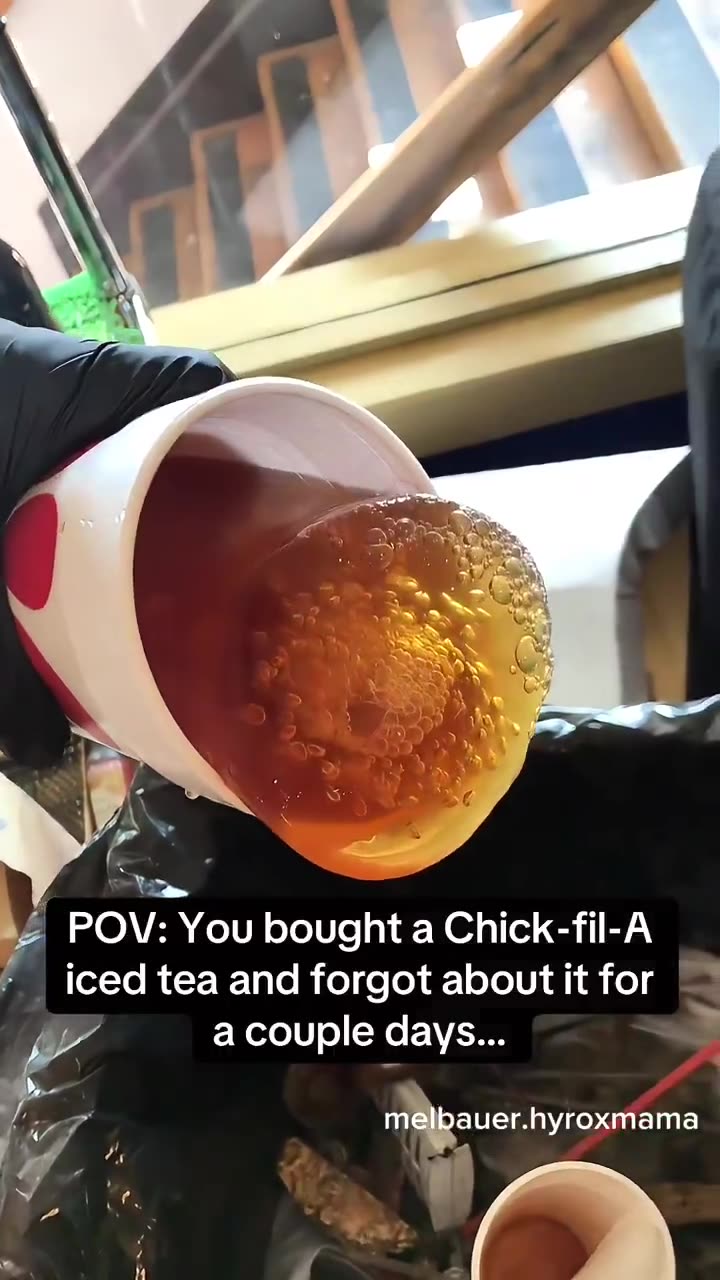 WTH is in ice tea from Chick-fil-A⁉️ This is a couple of days old ...