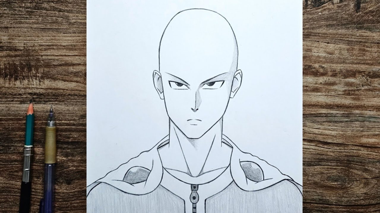 How To Draw Saitama From One Punch Man | Saitama Step By Step | Easy ...
