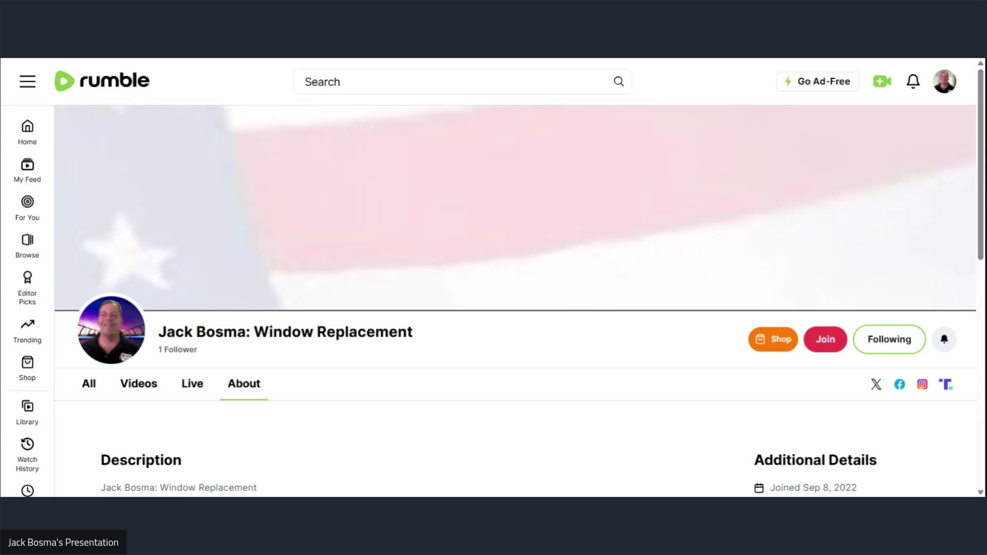 Jack Bosma: Window Replacement