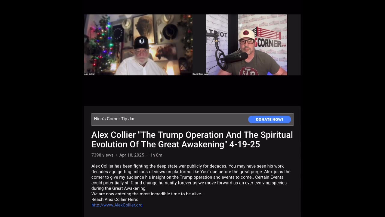 NINOSCORNER-Alex Collier and Nino!! The Trump Operation and Our ...
