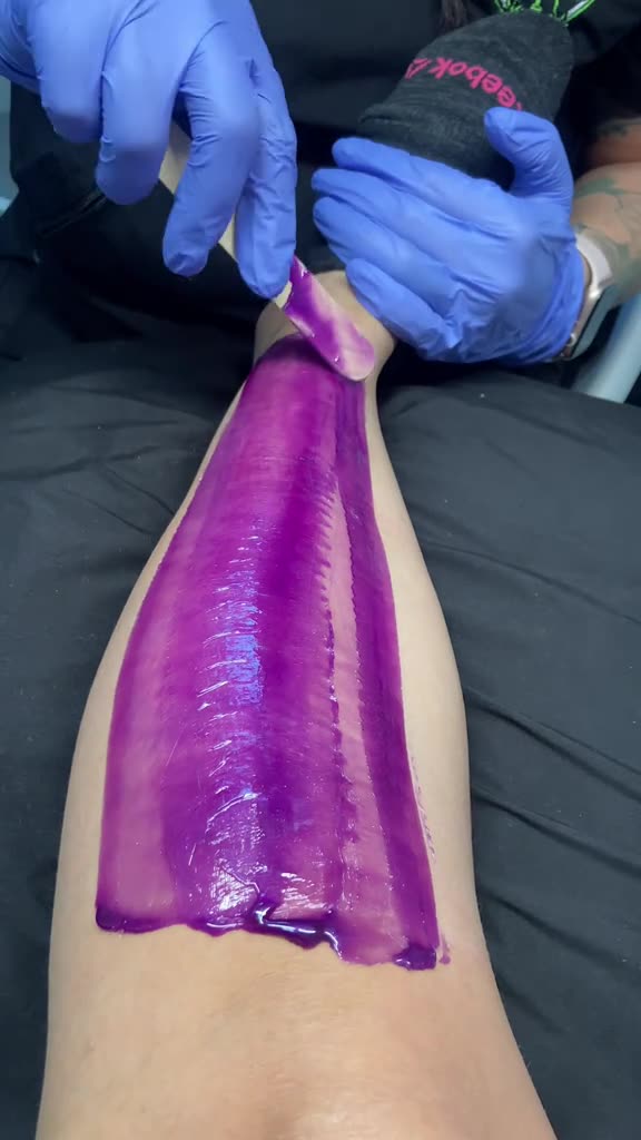 Leg Waxing with Sexy Smooth Purple Seduction Hard Wax | Satisfying ...