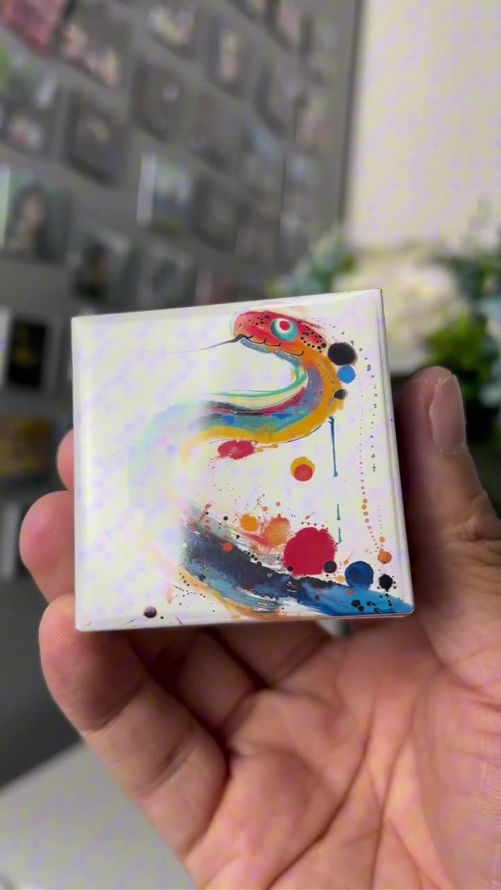 DIY New gift! Snake zodiac refrigerator magnet, I love it!