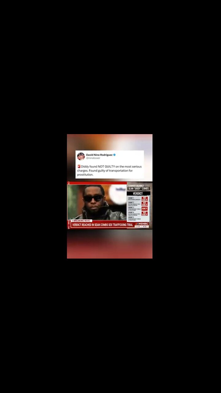 🚨Diddy Found NOT GUILTY by jury for the most serious charges ~ 7.2.25 ...
