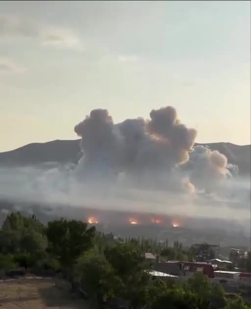 Multiple secondary fires after Israeli struck an Iranian ballistic ...