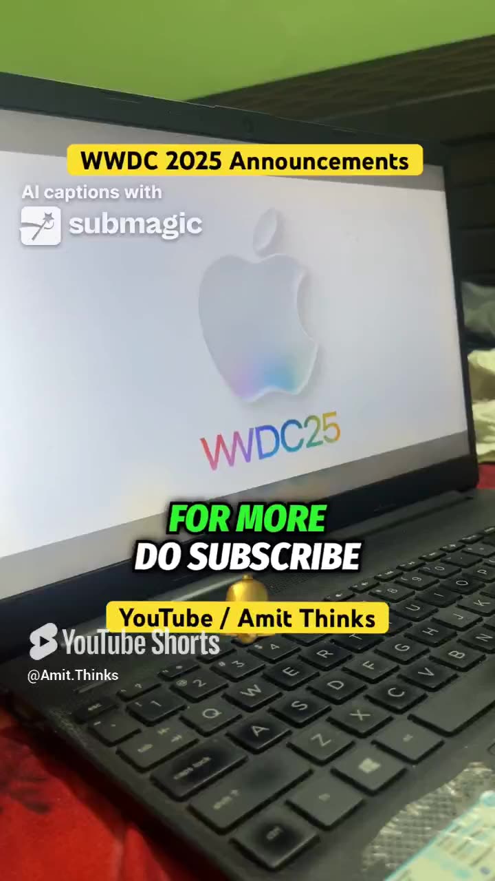 Apple WWDC 2025 live announcements #shorts #apple #appleintelligence #ios26 #amitthinks