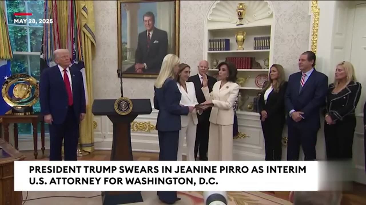 BREAKING NEWS: Jeanine Pirro, Interim US Attorney For D.C., Sworn In By AG Pam Bondi In Oval Office