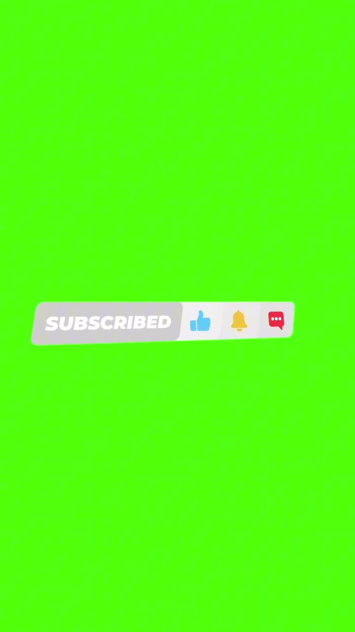 Subscribe Button Green Screen Video