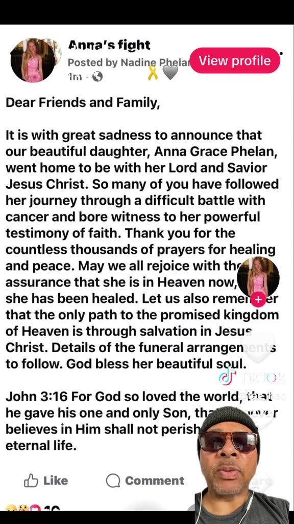 TikTok Star Anna Grace Phelan Dead at 19! RIP In Christ Jesus!