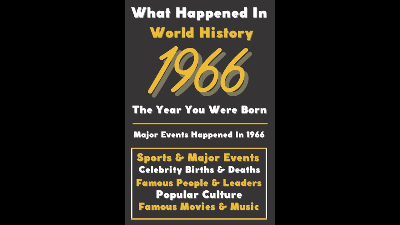 What Was Life Like in 1966? You Won't Believe These Facts!