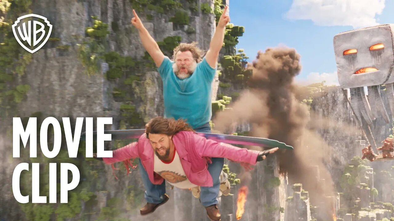 A Minecraft Movie | Elytra Wingsuits Flying Escape | Movi...