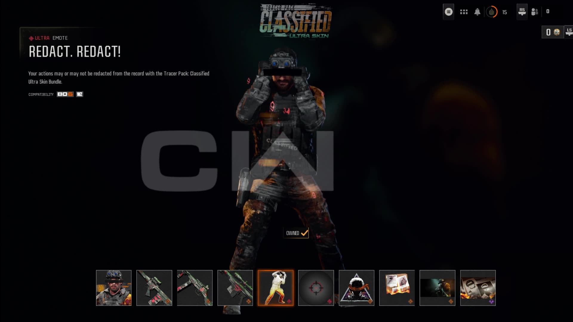Tracer Pack Classified Ultra Skin Full Showcase