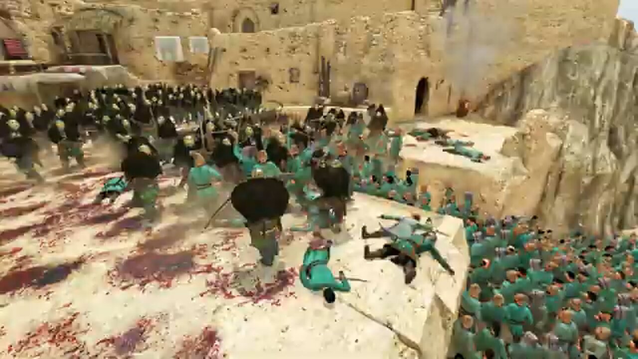 10,000 Khuzait Nomads vs 1200 Fian Champions in an Massive castle siege ...