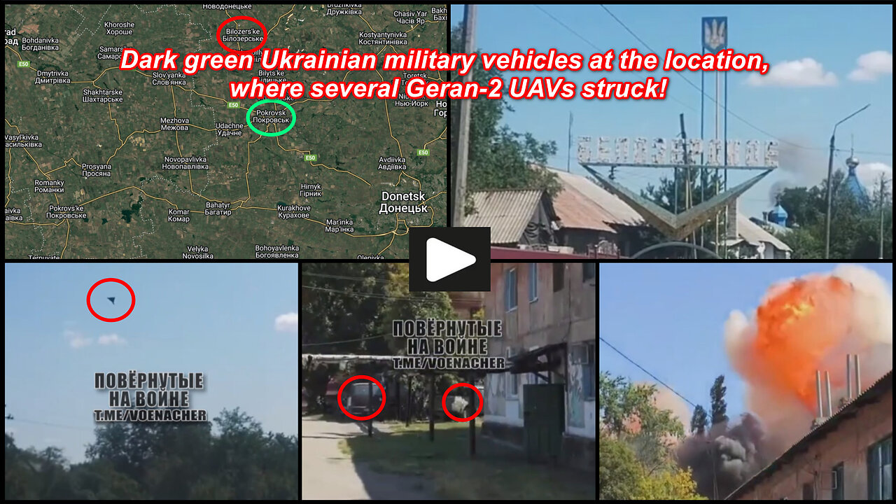 Bilozerske: Russian Geran-2 UAV-s visit the Ukrainian position
