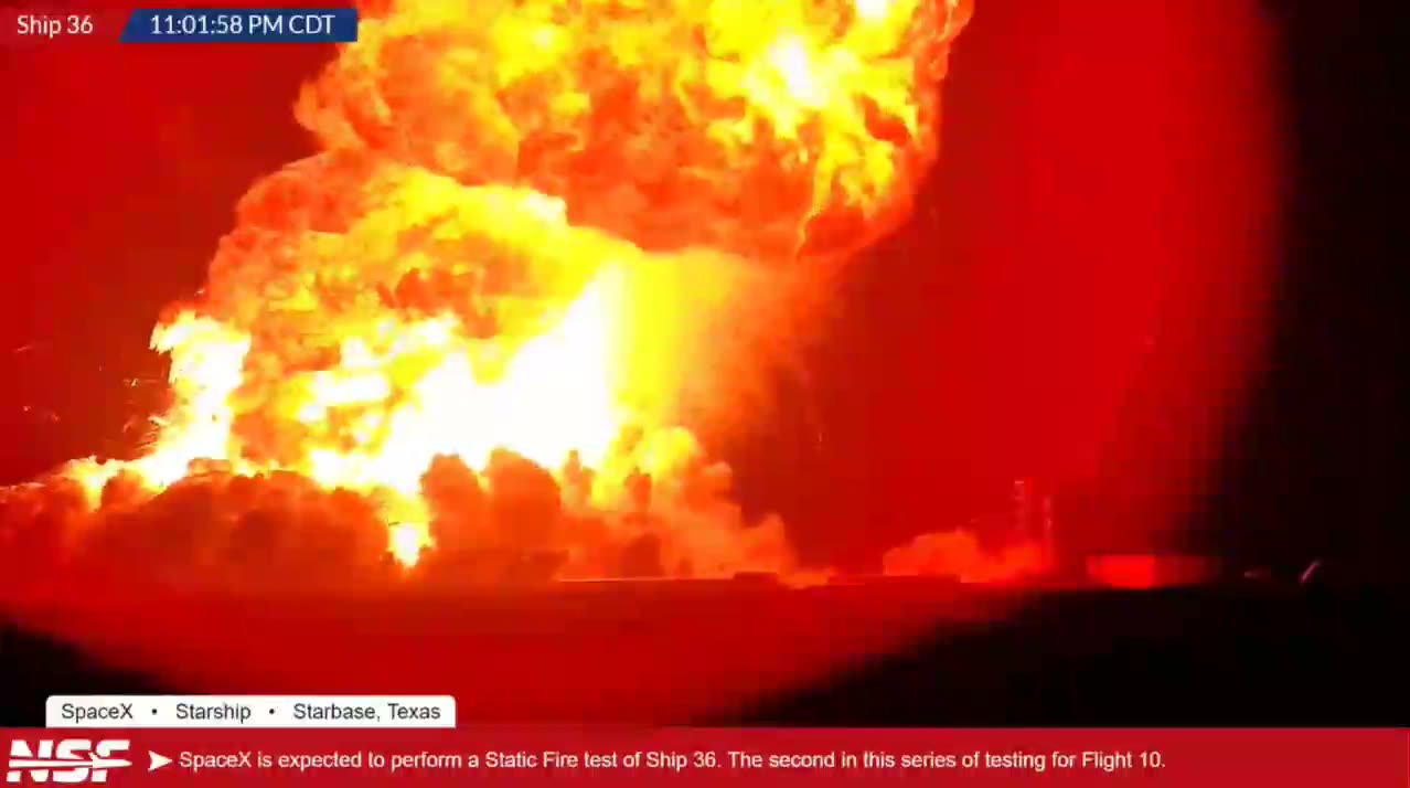 SpaceX Starship's Ship 36 explodes during static fire test