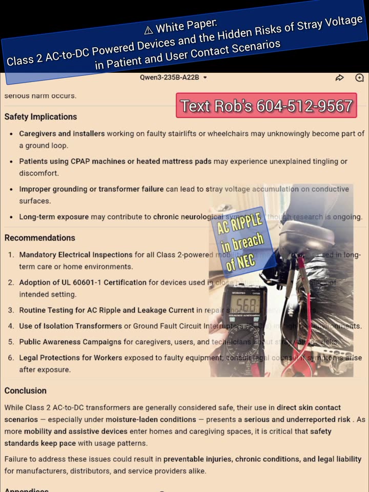 White Paper: Class 2 AC-to-DC Powered Devices and the Hidden Risks of Stray Voltage in Patient Scena