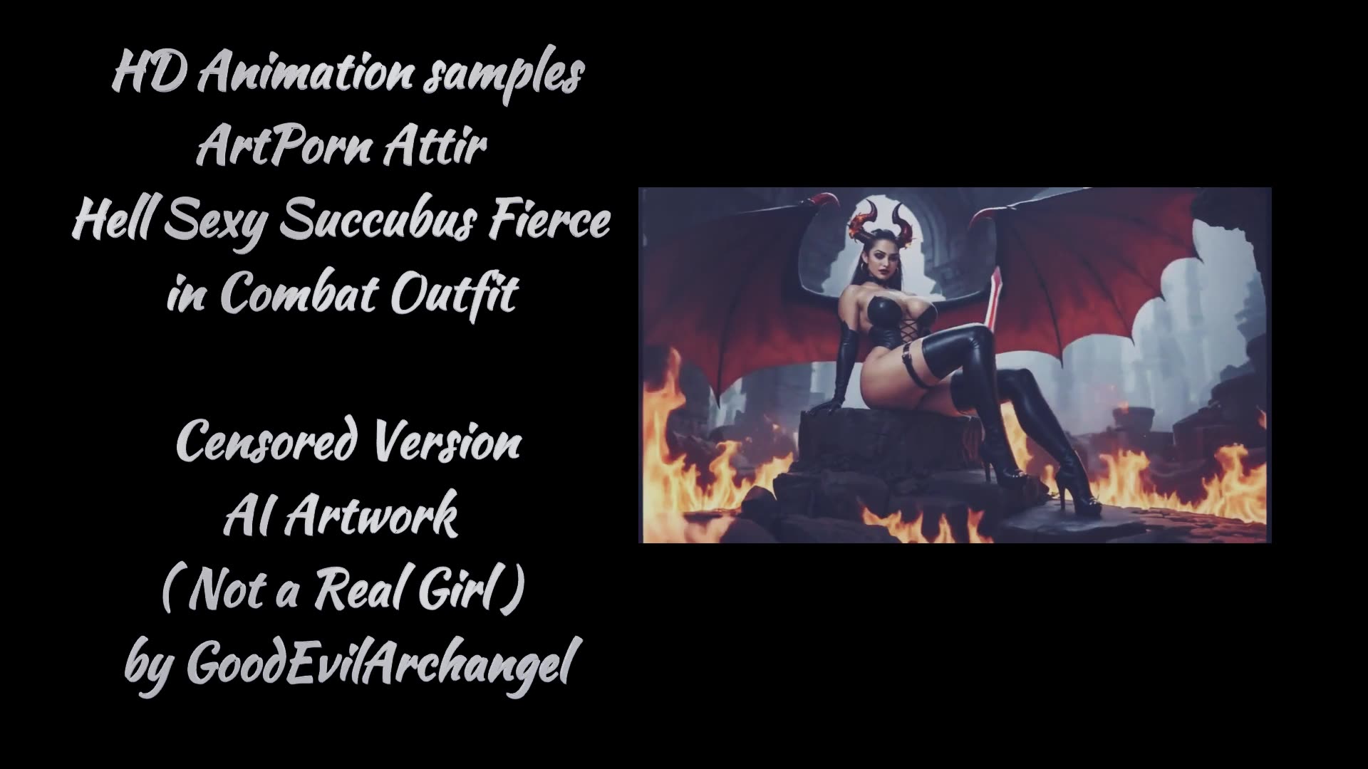 8 May 2025 - ArtPorn Animation: Hell Succubus in Sexy Combat Outfit