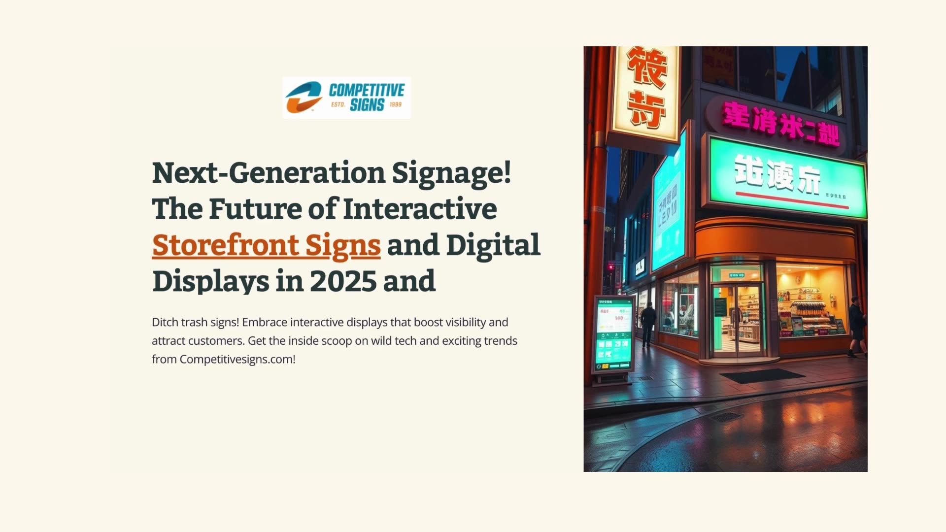 Next-Generation Signage!!! The Future of Interactive Storefront Signs ...