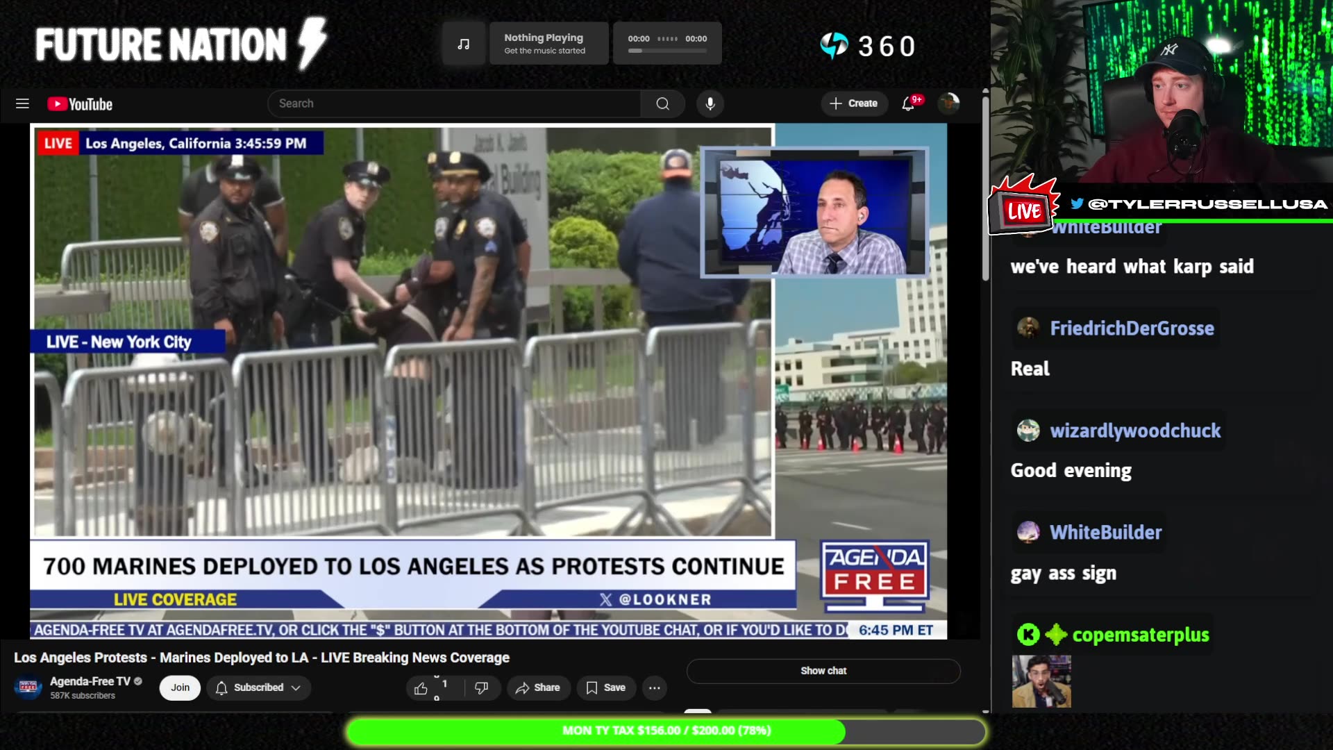 LA RIOTS LIVE! MARINES SHOOTING PEOPLE? MARTIAL LAW? DRONES DEPLOYED ...