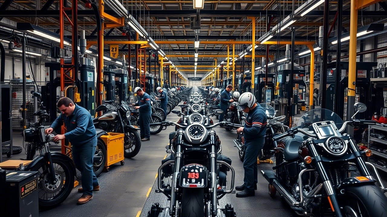 Inside US Harley Davidson Factory 2025 Assembly Line – Building ...