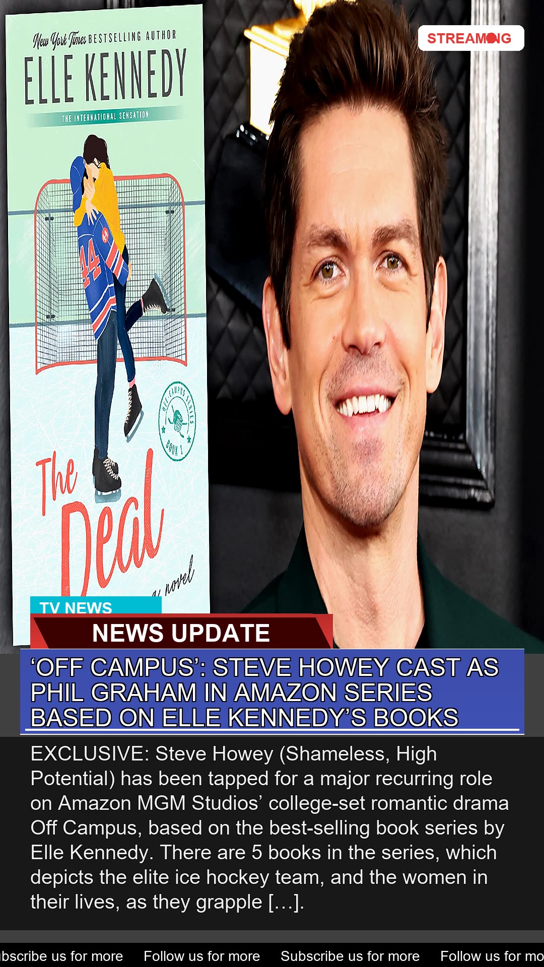 Off Campus Steve Howey Cast as Phil Graham in a