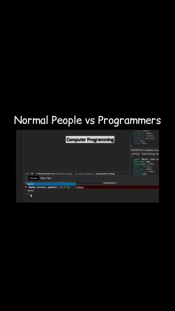 Normal people vs programmer memes