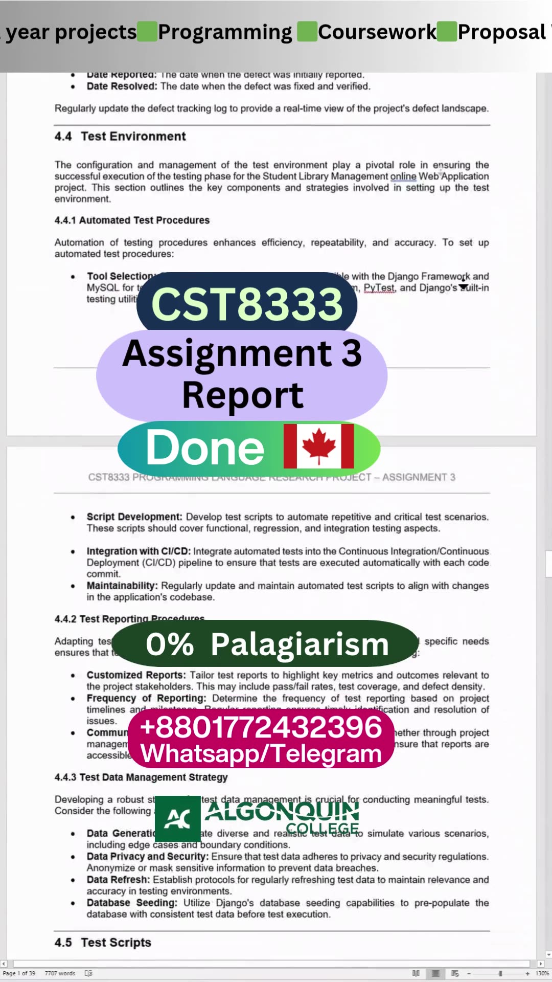 Student Work (Report)|CST8333 Assignment 3 |Programming Language Deep Dive Report|Algonquin college
