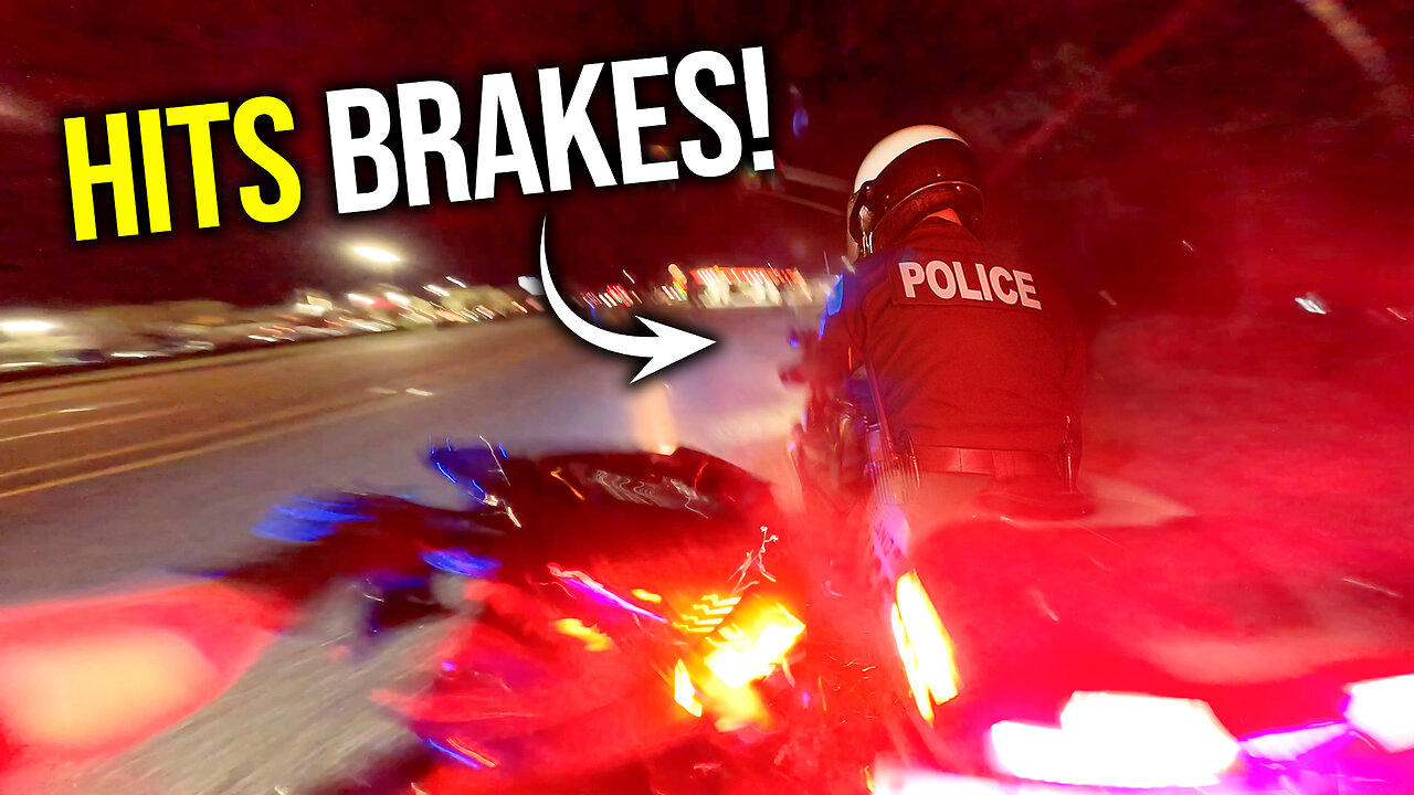 COP CAUSES BIKER TO GO DOWN | POLICE vs MOTORCYCLE MOMENTS 2025